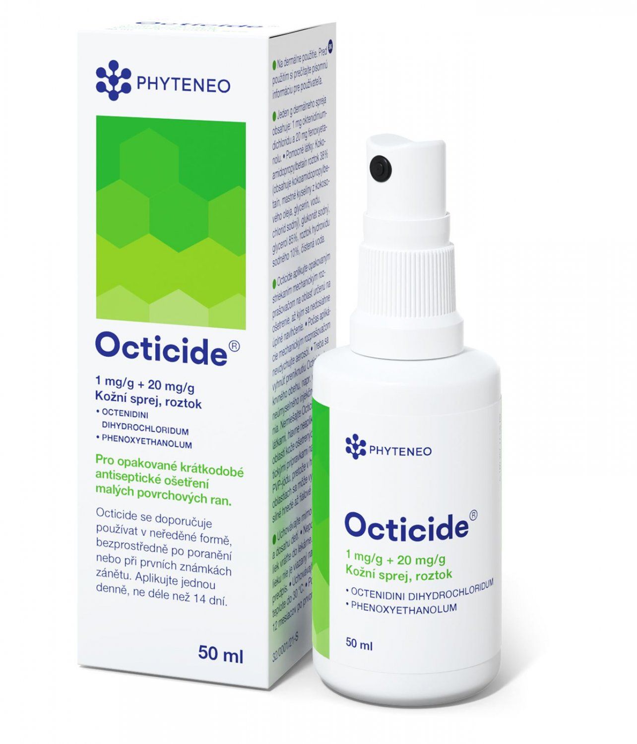 Phyteneo Octicide 1mg/g + 20mg/g kožný roztokový sprej aer deo (fľ ...